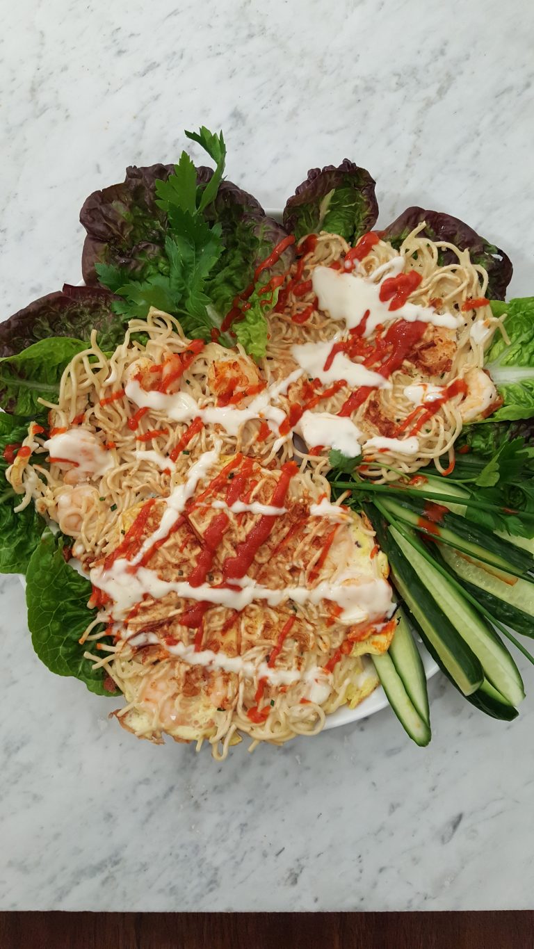 A Seafood Waffle - Our Delicious Food