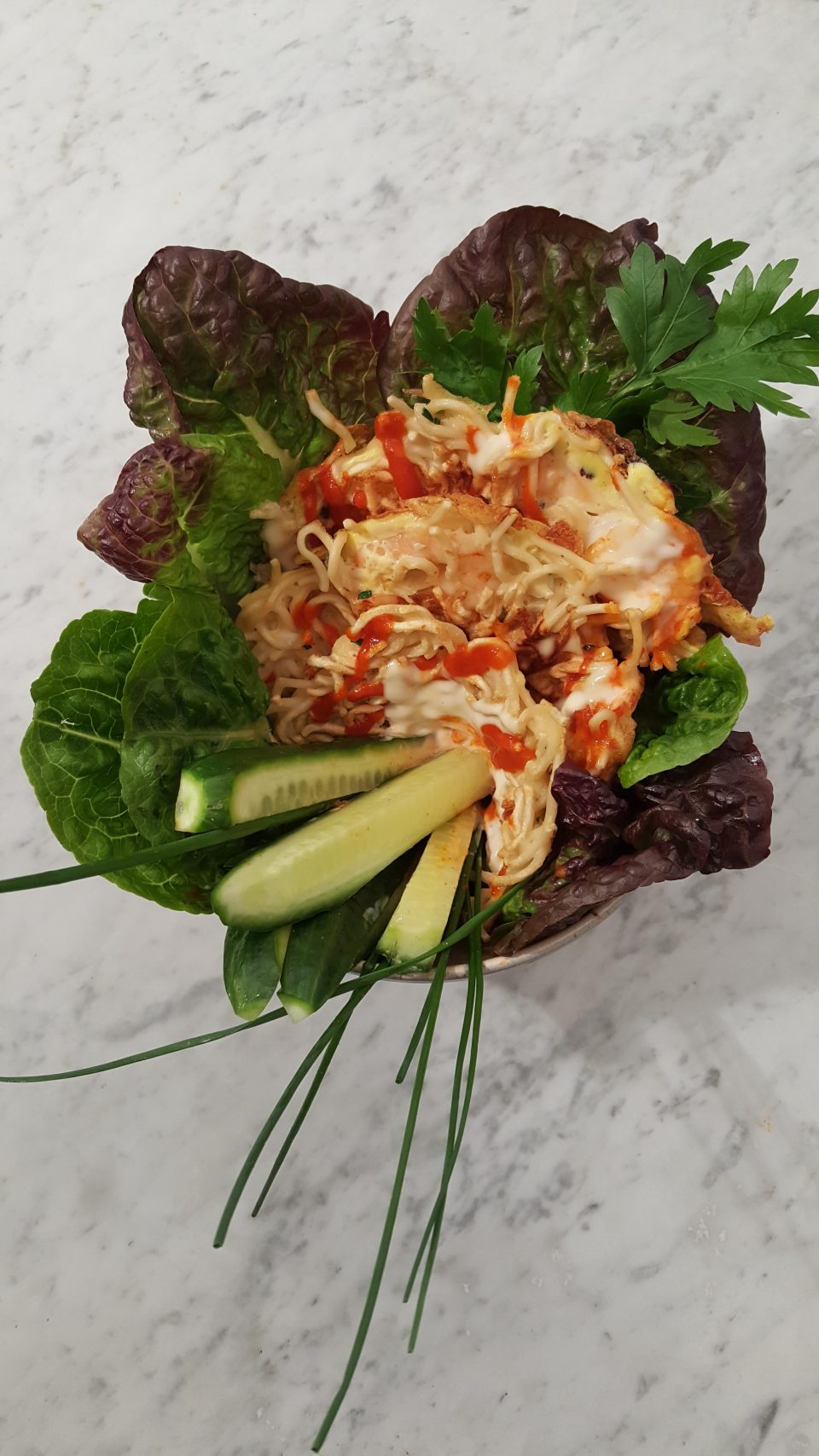 A Seafood Waffle - Our Delicious Food